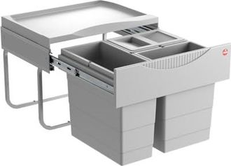 Hailo 3644731 Collecteur de d&eacute;chets TR Swing 50.3/29 pour armoires &agrave; partir de 500 mm Largeur avec Porte pivotante