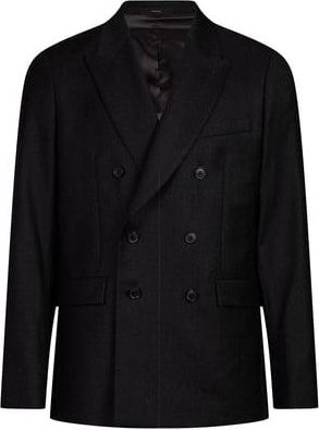 Paul Smith Blazer uni en laine et cachemire m&eacute;lang&eacute;