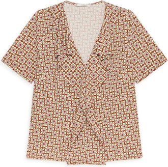 Maliparmi Maliparmi, Femme, Blouses et Chemises, Brun, Taille: 42 FR Mini Top Moulin&eacute;