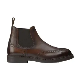 Doucal's Homme, Chaussures, Brun, Taille: 43 1/2 EU Bottines Chelsea en cuir Beatles