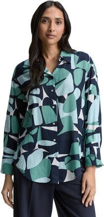 Tom Tailor Damen 1046193 Bluse, 37800-Green Dots and Shapes Design, 40
