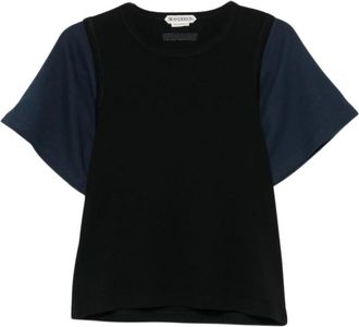 J.W.Anderson Doppellagiges T-Shirt - - Tops - Damen - Schwarzk - L