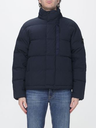 Stone Island Veste matelass&eacute;e &agrave; capuche en nylon recycl&eacute; avec logo