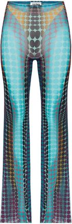 Jean Paul Gaultier Femme, Pantalons, Multicolore, Taille: 36 FR Re-edition Flared Printed Pantalons