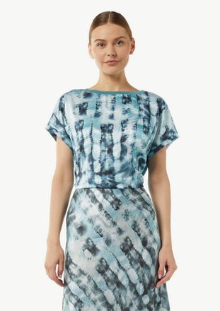 Comma Kurzarmshirt T-Shirt T-Shirt im Fabricmix