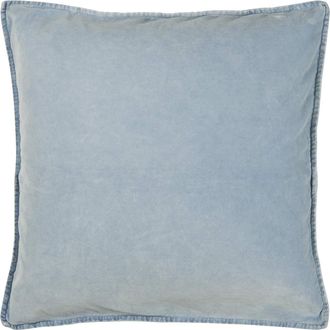 Ib Laursen Kissenhülle SAMT HELLBLAU Velour Kissen 50x50 Kissenbezug Blau