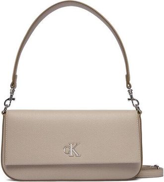 Calvin Klein Handtasche Minimal Monogram Shoulder Pouch LV04K3161G Beige