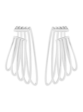 Federica Tosi Womens Earrings Five-Ring Metallic Metal