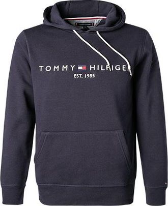 Tommy Hilfiger Herren Hoodie blau Baumwolle Logo und Motiv