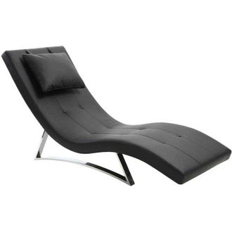 Miliboo Design-Liegestuhl Schwarz MONACO