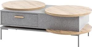 Schildmeyer Looks by Wolfgang Joop Couchtisch, Eiche Landhaus/Feel Grey, Holzwerkstoff, 128.2 x 76 x 41.1 cm, 701740