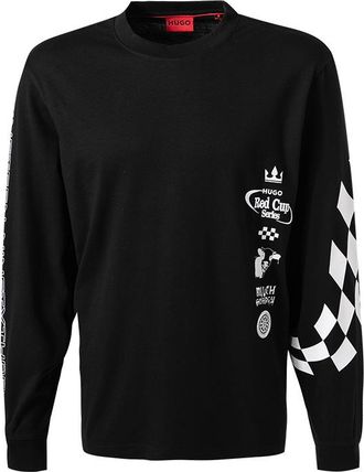 HUGO BOSS Herren Longsleeve schwarz
