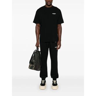 Represent Logo-Print Cotton T-Shirt - Black