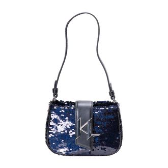 Karl Lagerfeld Lila Pailletten Abend Hobo Bag - - Bags - Damen - Blau - ONE SIZE