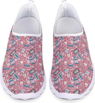 CHAQLIN Femmes Hommes Rose infirmière Chaussures de Sport Mesh Sport en Plein air Gym Running Baskets et Chaussures de 38 EU