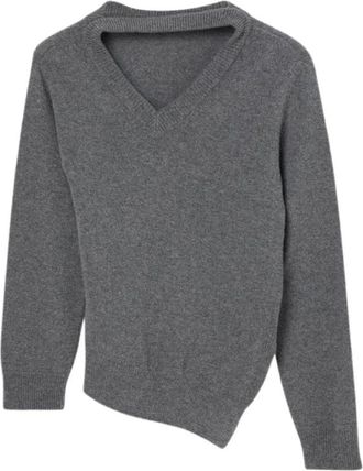 R&oacute;he Femme, Pulls, Gris, Taille: 38 FR Pull D&eacute;structur&eacute; Deux Fa&ccedil;ons