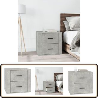 vidaXL Nachttisch Betongrau 50x39x47 cm - Nachttisch - Betongrau - Holzwerkstoff - Wohnzimmerm&ouml;bel - M&ouml;bel Online Kaufen