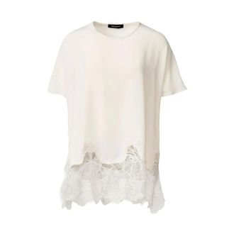 Fabiana Filippi Femme, Blouses et Chemises, Beige, Taille: 46 FR Crepe de Chine Top