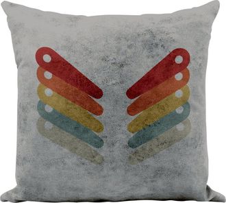 Fabulous Flipper Kissen aus Kunstleder, Grau, Retro-Spiele, Pinball, Pincab Bar 1980, Arcade Gaming - 40 x 40 cm - Leder-Touch - Bezug und Kissen inklusive