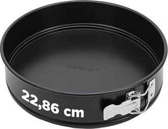 Nutrichef NutriChef Antihaftbeschichtete Springform - robuste Stahl-K&auml;sekuchenform mit Edelstahlverschluss und abnehmbarem Boden, leicht zu reinigen, inklusive 