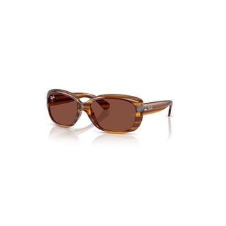 Ray-Ban Jackie Ohh Sonnenbrillen Rot Gestreift Havana Fassung Rot Glas 58-17