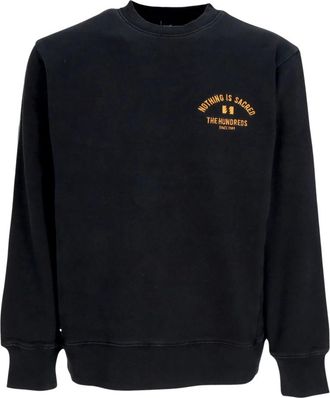 The Hundreds Homme, Sweatshirts et sweats &agrave; capuche, Noir, Taille: XL Temp Crewneck SweaT-shirt