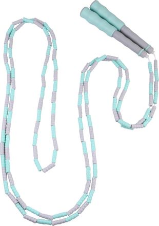 Milisten Verstellbares Springseil Mit Perlenabschnitt Gr&uuml;nes Fitness Springseil Aus Pvc Mit Rutschfestem Griff F&uuml;r Sporttraining Und Ganzk&ouml;rper Workout