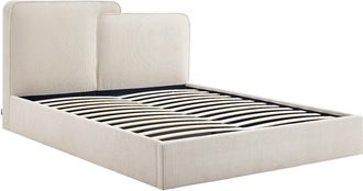 Vente-Unique Bett mit Stauraum 180 x 200 cm - Cordvelours - Beige - NAYOLA