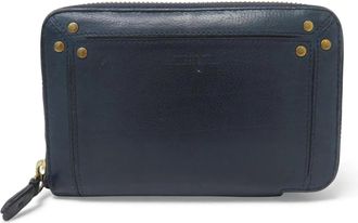 Jerome Dreyfuss Portemonnaie - JEROME DREYFUSS JULIEN BLAUE LEDERGELDB&Atilde;-RSE - Gr. unisize - in Blau - f&uuml;r Damen