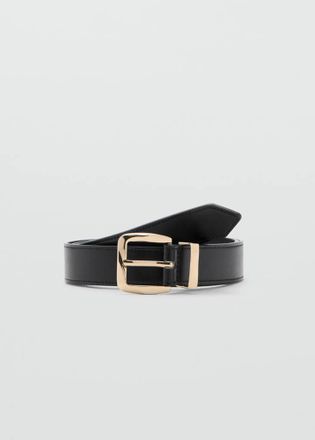 Mango Ceinture boucle en relief noir - Femme - XL - MANGO