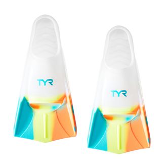 TYR Stryker Silikon-Schwimmflossen (Set) f&uuml;r Rennen und Training Silikonflossen, durchsichtig, S
