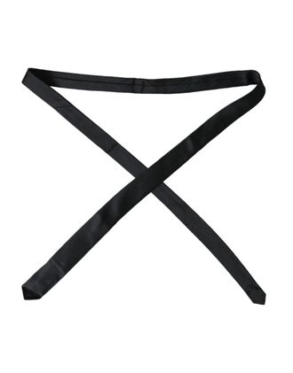 Dolce & Gabbana Mens Black Solid Silk Adjustable Tie
