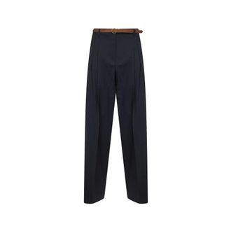 Max Mara Femme, Pantalons, Bleu, Taille: 38 FR Bacio Pantalons