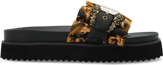 Versace Jeans Couture Femme, Chaussures, Noir, Taille: 37 EU Sandales &agrave; plateforme