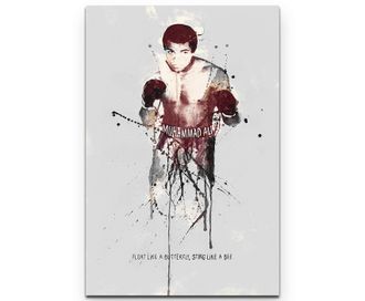 Paul Sinus Art Muhammad Ali 90x60cm auf Leinwand gespannt fertig zum aufh&auml;ngen