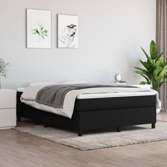vidaXL Sommier &agrave; lattes de lit Noir 140x190 cm Tissu