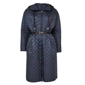 Max Mara Langer gesteppter Daunenmantel - - Coats - Damen - Blau - M