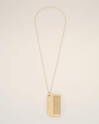 Ami Ami Paris - Collier &agrave; pendentif peigne en laiton dor&eacute; Or - TU - Unisex