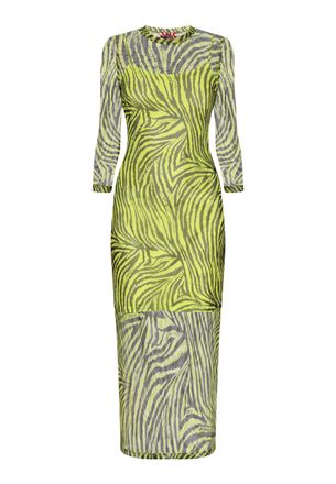 Mymo Kleid Frauen schwarz gelb