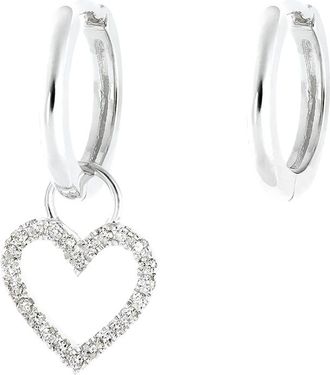 Edenly Ein Paar Ohrringe, Kombination, aus 18 Karat Weißgold