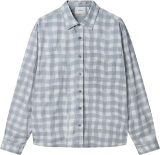 Axel Arigato Homme, Chemises, Bleu, Taille: M Distort Gingham Shirt