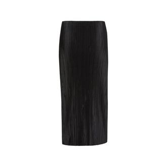 Calvin Klein Jupe midi pliss&eacute;e asym&eacute;trique
