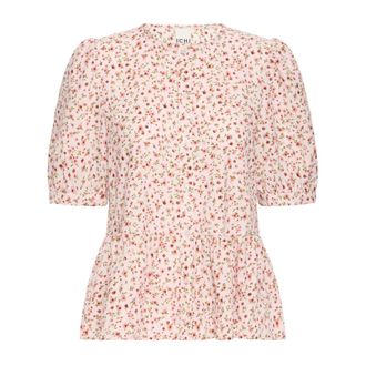 Ichi Kreidepink mit rosa Blume - - Blouses & Shirts - Damen - Rosa - M