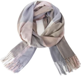 Glamexx24 Damen Winter Kariert Fashion: Schal, Strickset Übergroßer Quadratisch Deckenschal Halstuch Streifen Muster Fransen Poncho