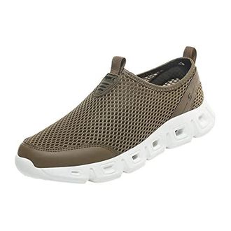 Generic Chaussures de v&eacute;lo l&eacute;g&egrave;res et creuses pour homme - En maille filet - Antid&eacute;rapantes - Pour loisirs - Baskets - 44, kaki, 41 EU