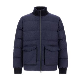 Herno Glen Check Woll- und Kaschmir-Bomberjacke - - Jackets - Herren - Blau - L