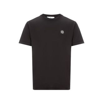 Stone Island Baumwoll-T-Shirt Stone Island in Schwarz