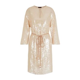Emporio Armani Femme, Robes, Beige, Taille: 36 FR Élégante robe de soirée