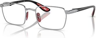 Ray-Ban Rb6507m Optics Scuderia Ferrari Collection Schwarz Fassung Klar Glas Polarisiert 54-20