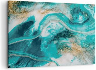 Arttor Wandbilder Dekoration Wohnzimmer Wasser Meer Ozean Bilder auf Leinwand 120x80cm Leinwandbild Schlafzimmer Küche Deko Wand Kunstdruck Art Groß XXL Wand